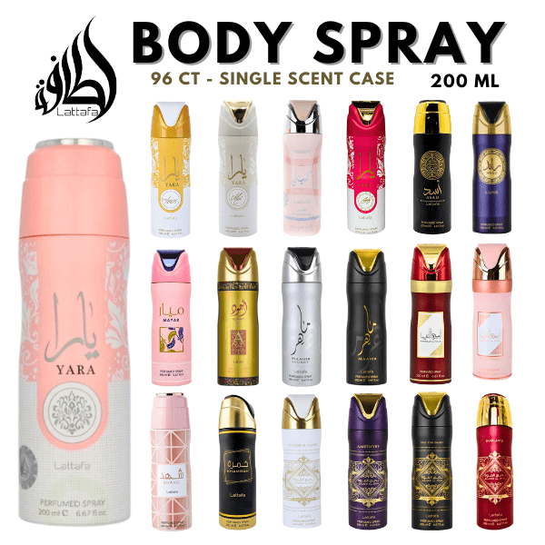 Lattafa Body Spray 200 mL Master Case – Bulk Depot LLC